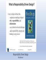 ResponsibilityDrivenDesign Pdf Responsibility Driven Design Rick Mercer In Rebecca S Words