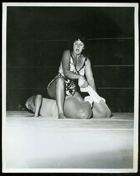 Six 8x10 Bw Womens And Mixed Wrestling Ringside Photos C1970