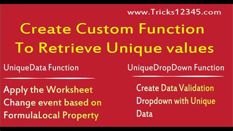 Excel Vba Macros Create Custom Function To Remove Duplicates Add