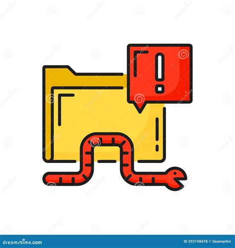 Virus On Email Cyber Attack Computer Warm Color Stock Vector Illustration Of Technology