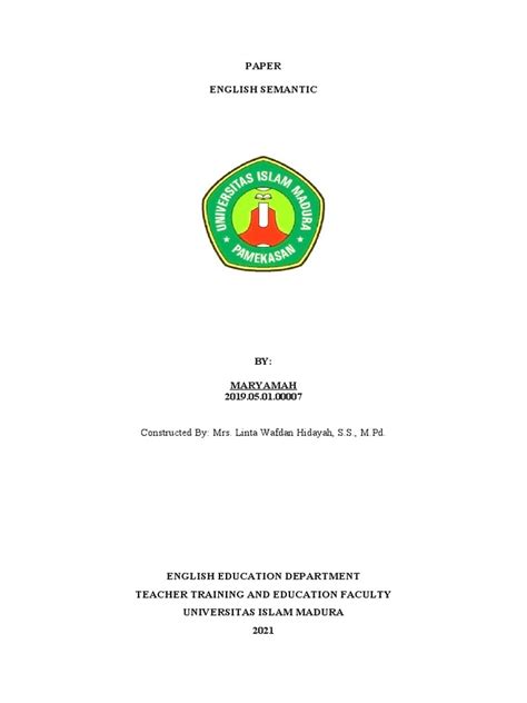 Paper Semantic Pdf Part Of Speech Preposition And Postposition