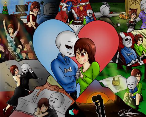 Sans X Chara By Kdea224 On Deviantart