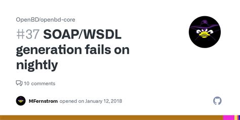 Soapwsdl Generation Fails On Nightly · Issue 37 · Openbdopenbd Core · Github