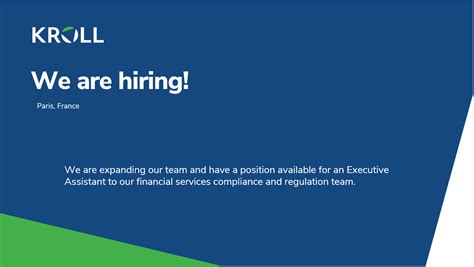 Hiring Executive Assistant Paris