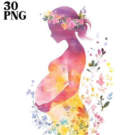 Pregnant Woman Clipart Bundle Pregnancy Png Pregnancy Sublimation