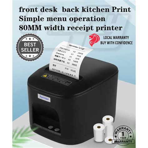 Xprinter 80mm Thermal Receipt Printer Auto Cutter Pos Printer Usb Lan