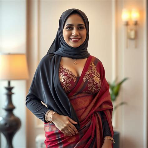 Elegant Elegance The Confident Muslim Woman In Saree