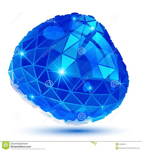 Plastic Pixilated 3d Shiny Object Isolated On White Background Vector