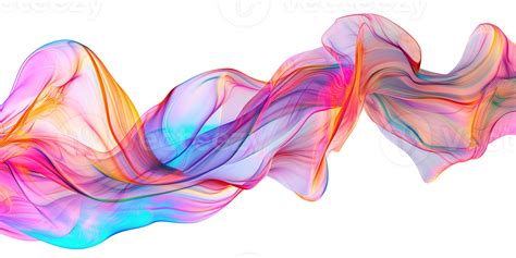 Ai Generated 3d Rendering Multicolored Flowing Abstract Iridescent Wave Shape 36158922 Png