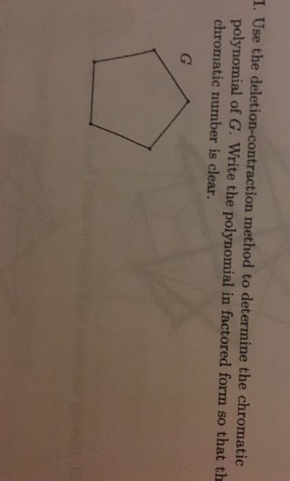 solved use the deletion contraction to determine the