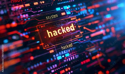 System Hacking With Info Message System Hacked Background With A