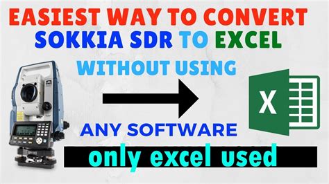 How To Convert Sdr File To Excel Very Easy Full Explained Youtube