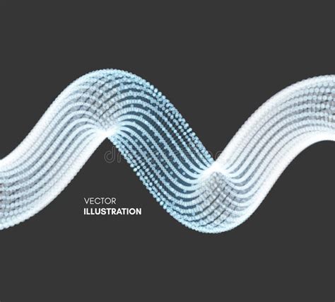 Spiral Connection Structure Abstract Grid Design Stock Vector Illustration Of Particle