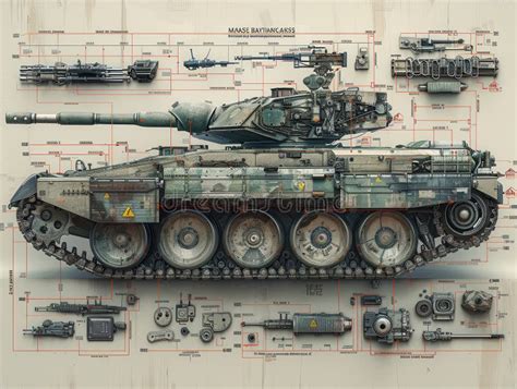 Dismantlement Diagram Of Main Battle Tank The Main Battle Tank Is In