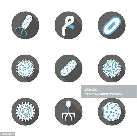 미생물학 라운드 평편 벡터 아이콘 세트 분석법에 대한 스톡 벡터 아트 및 기타 이미지 분석법 0명 건강관리와 의술 Istock