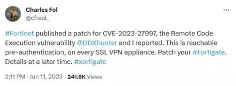 Fortinet Rolls Out Patches For Critical Rce Vulnerability In Ssl Vpn Devices Cve 2023 27997