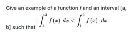 solved give an example of a function fand an interval [a 3