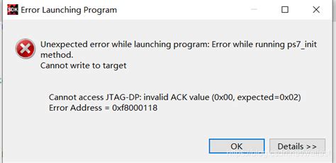 2020 11 16 Zynq加载出现的问题error While Launching Program Bitstream Is Not