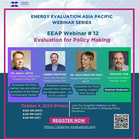 Webinar On Evaluation For Policy Making Energy Evaluation Posted On
