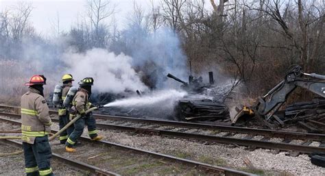 Railroad Ties Set On Fire In Port Colborne