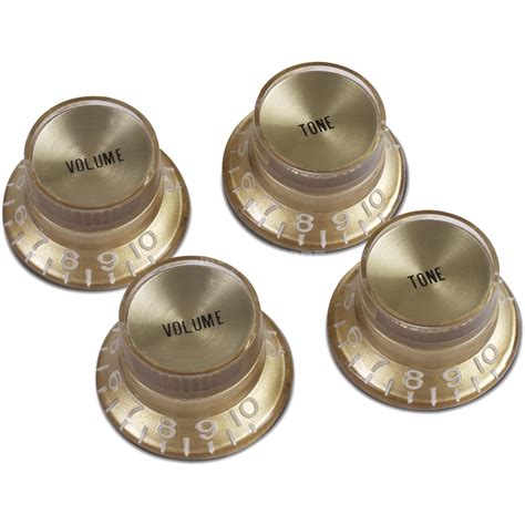 Gibson Prmk 030 Top Hat Knobs With Inserts 4 Pack Gold Gold Deutschland