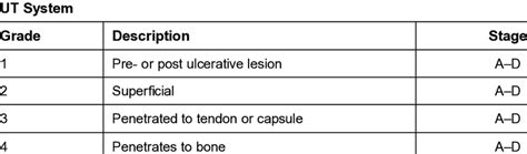2b The University Of Texas Ut Wound Classification System Download Scientific Diagram 2b The University Of Texas Ut Wound Classification System Download Scientific Diagram