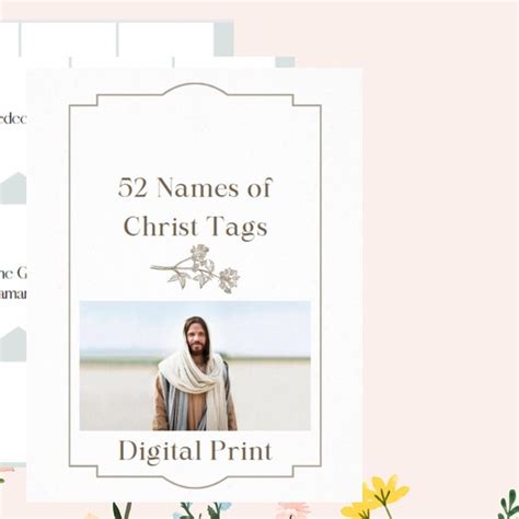 Names Of Christ Etsy