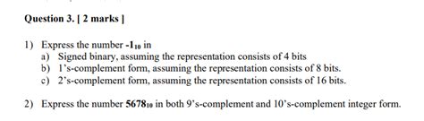 Solved Express The Number In A Signed Binary Chegg Com