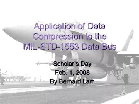 ppt application of data compression to the mil std 1553 data bus