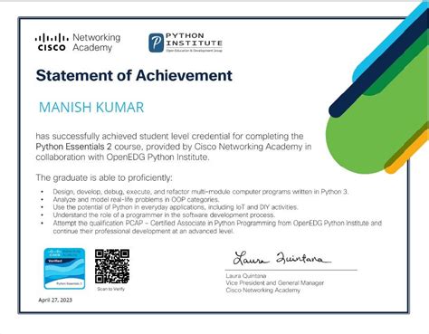 Manish Kumar On Linkedin Im Happy To Share That Ive Obtained A New