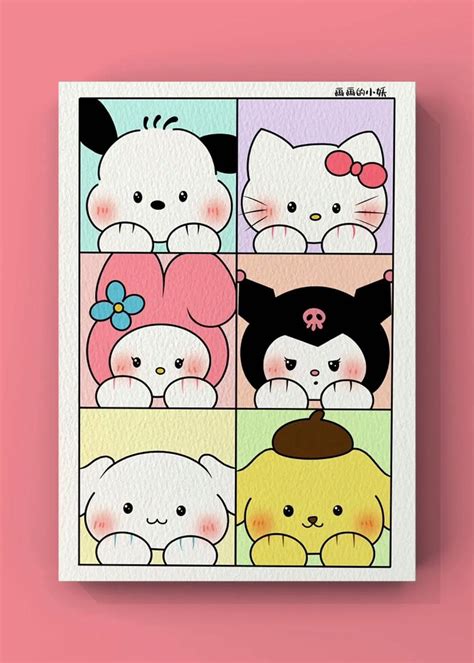 三丽鸥所有人物简笔画线稿（汇总12张） 简笔画图片大全