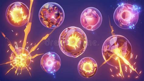 In This Motion Design Set Compressed Bubble Shields Explode Force Spheres And Defense Dome
