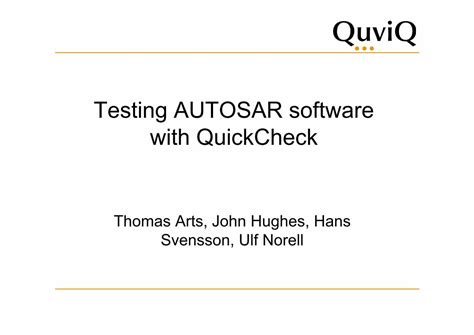 Pdf Testing Autosar Software With Quickcheck Dokumen Tips