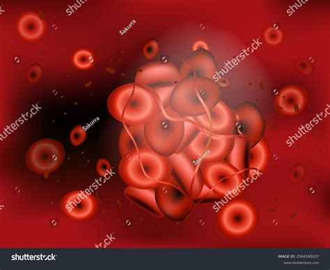 Embolus Illustration Depicting Embolism Detached Thrombus Stock Vector Royalty Free 2504160107
