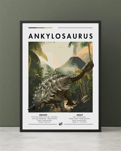 Ankylosaurus Wall Art Ankylosaurus Dinosaur Eukaryota Period