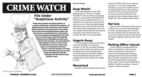 Crime Report Our Town Downtown December Th The Winkleman Blog