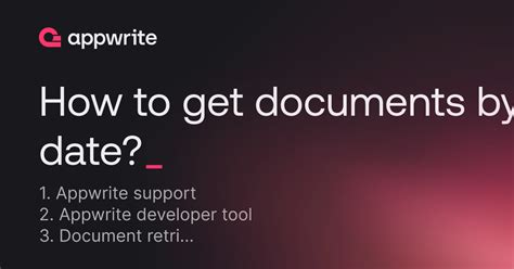 How To Get Documents By Date Threads Appwrite