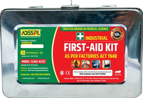 First Aid Kit Class A Ss As Per Factory Act 1948 At ₹ 1309piece