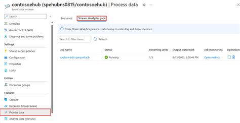 Event Hubs To Azure Data Lake In Parquet Format Azure Stream Analytics Microsoft Learn