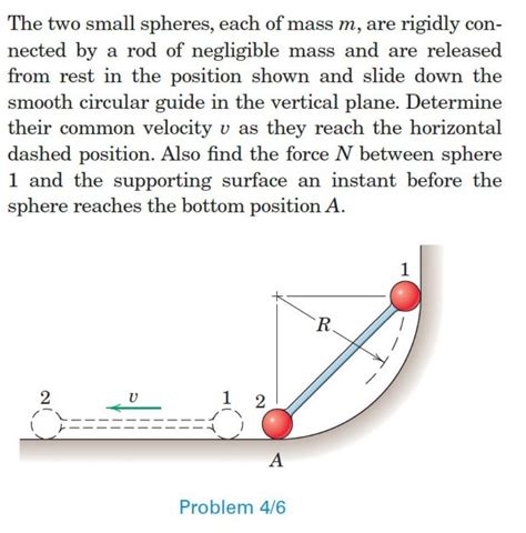 Solved The Two Small Spheres Each Of Mass M Are Rigidly