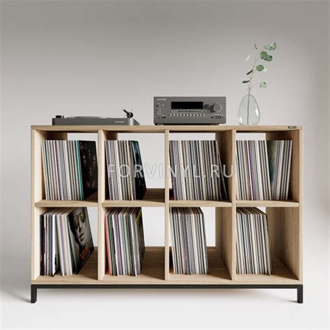 Стеллаж для винила на 8 ячеек купить в Санкт Петербурге