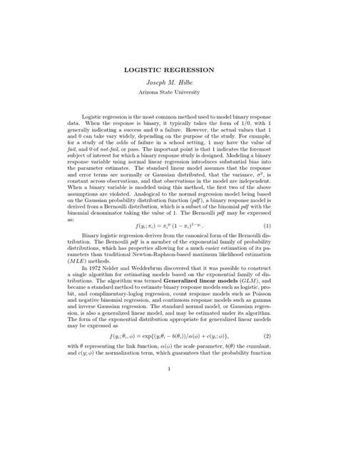 logistic regression pdf