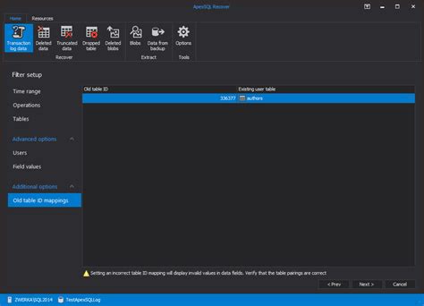 Apexsql Recover Screen Shot Tour