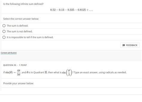 Solved Is The Following Infinite Sum Defined Chegg Com