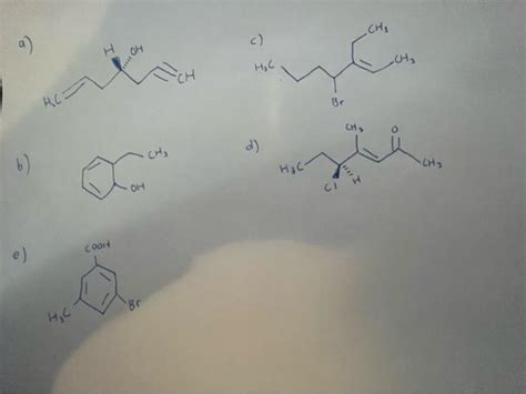 Solved CH c H 04 CH₂ H₂C CH HCT Br CH d CH CH3 H₂C a Chegg com