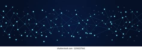 Abstract Network Technology Geometric Dots Network Stock Vector