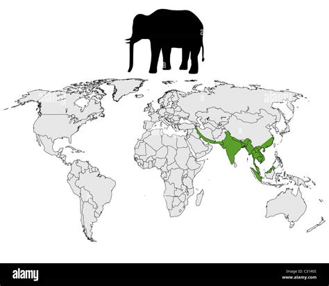 Asian Elephant Habitat Map