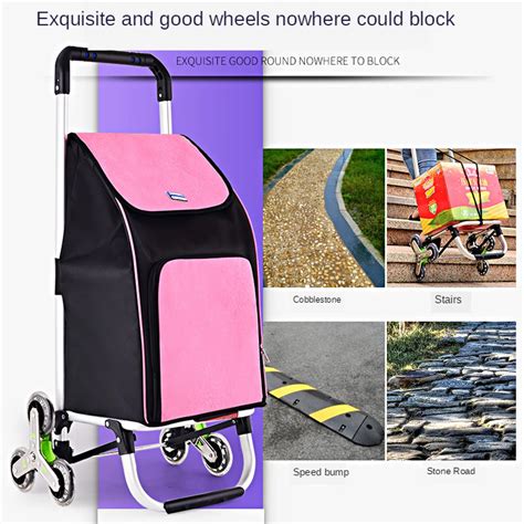 계단 등반가 트롤리 돌리 접이식 식료품 카트 3 바퀴 튼튼한 쇼핑 핸드 트럭 알루미늄 합금 조정 가능한 핸들휴대용 쇼핑 카트