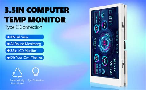 Computer Temperature Monitor 3 5in Pc Sensor Display Panel Pc Temperature Display For Cpu Ram