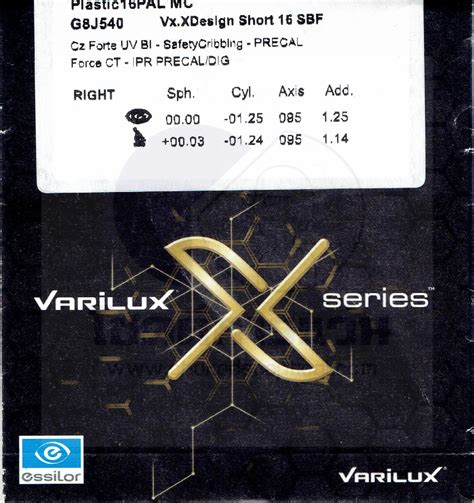 Essilor Varilux X Series 6 Stars Chokedeeoptical
